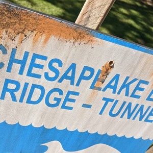 Chesapeake Bay Bridge Tunnel Recreated Road Sign Art - Etsy