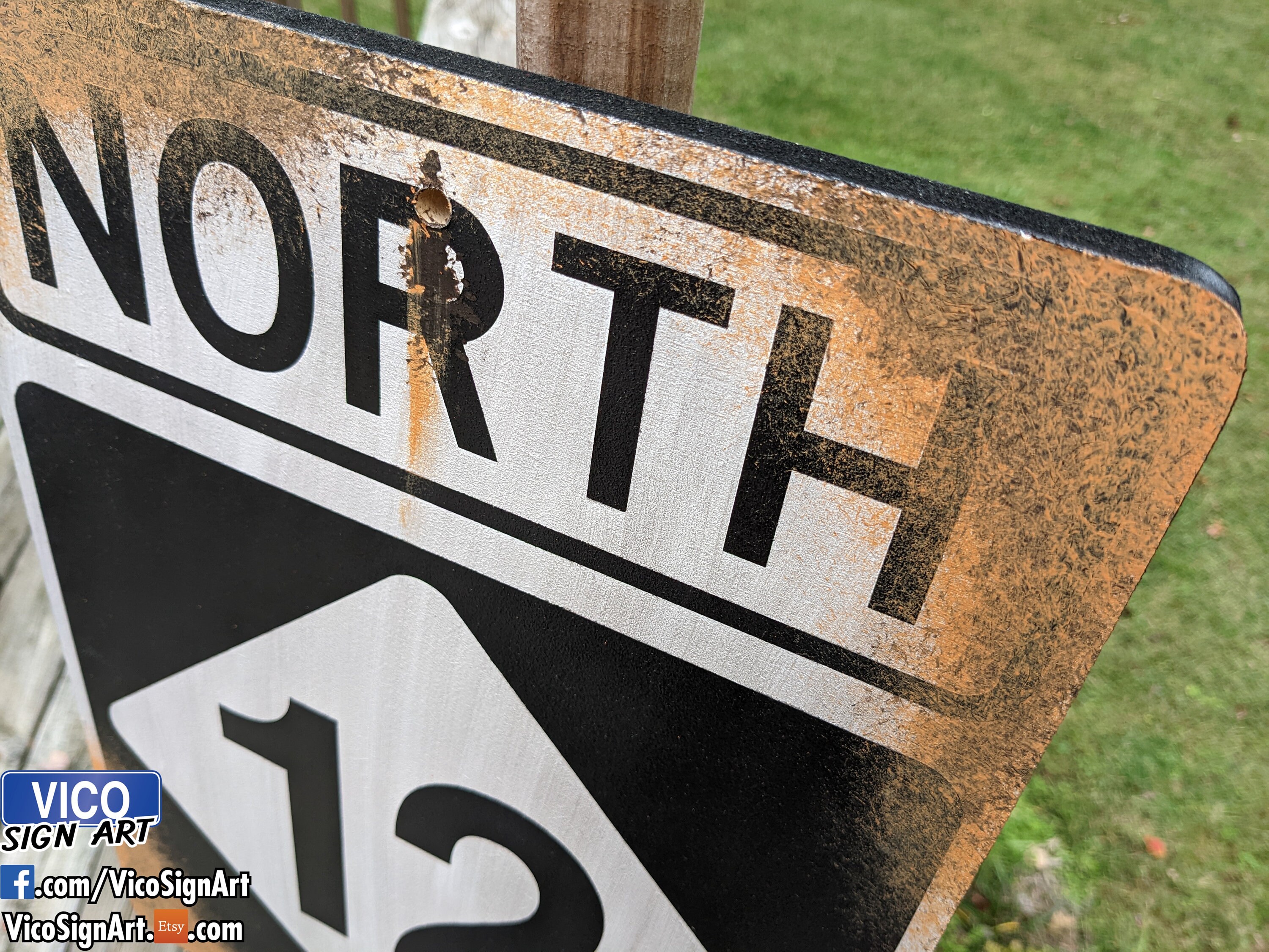 Route 12 North OBX Recreated Road Sign Art - Etsy