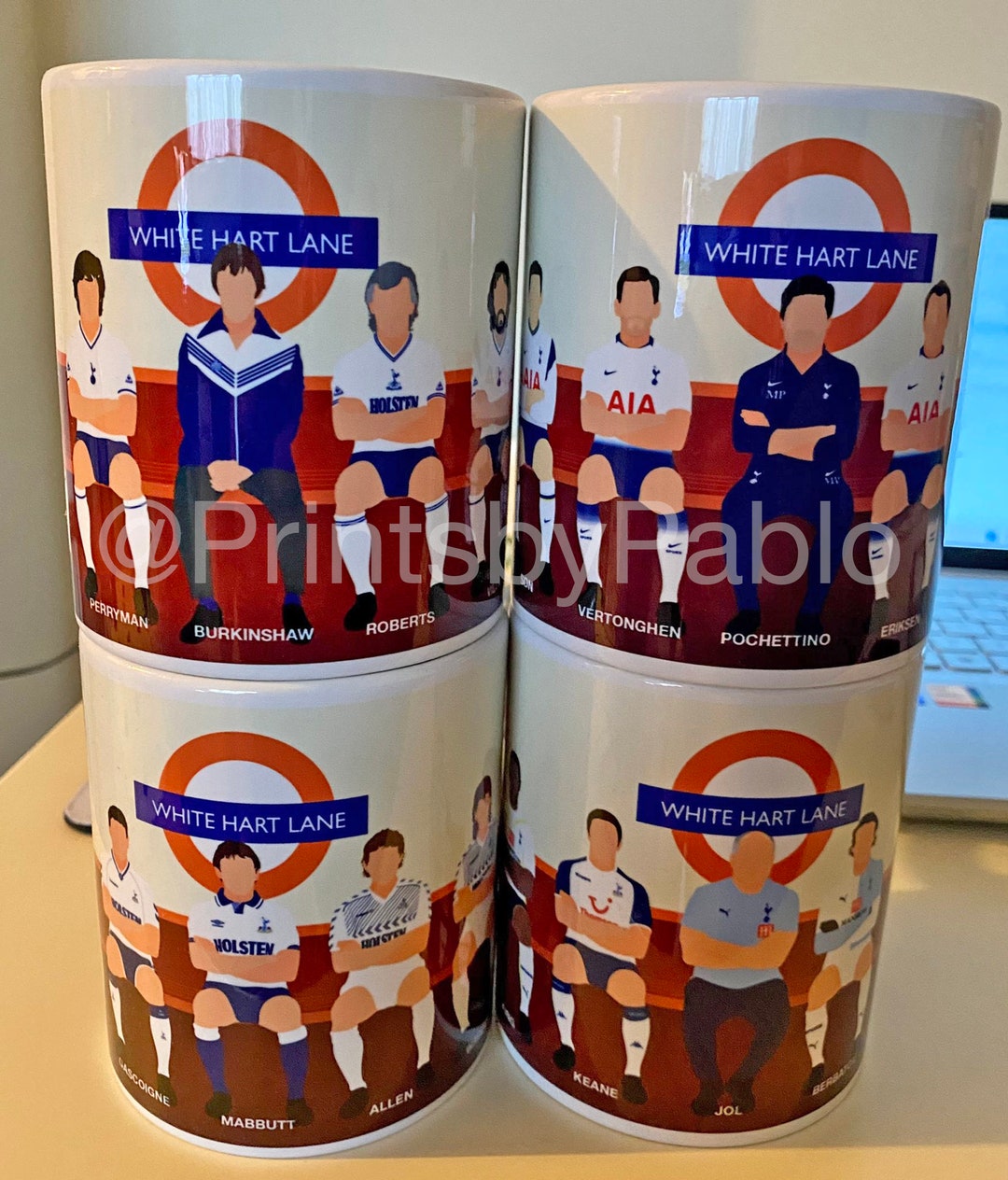 BESPOKE Tottenham Hotspur F.C. - up to Any 7 Players on 1 Mug - Etsy UK