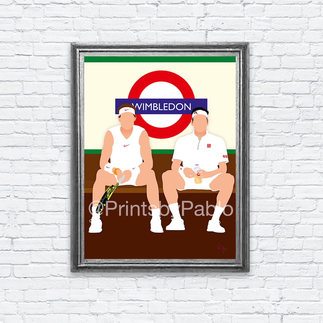 Rafael Nadal & Roger Federer - Wimbledon (print) - Etsy