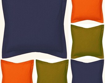 Navy orange pillow | Etsy