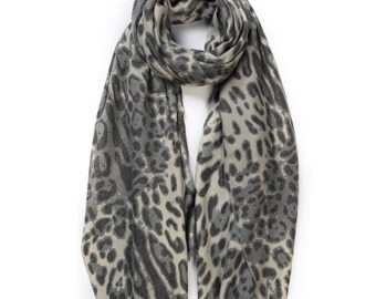Leopard print scarf | Etsy