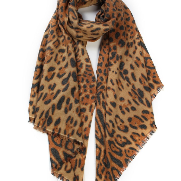 Leopard Print Scarf - Etsy