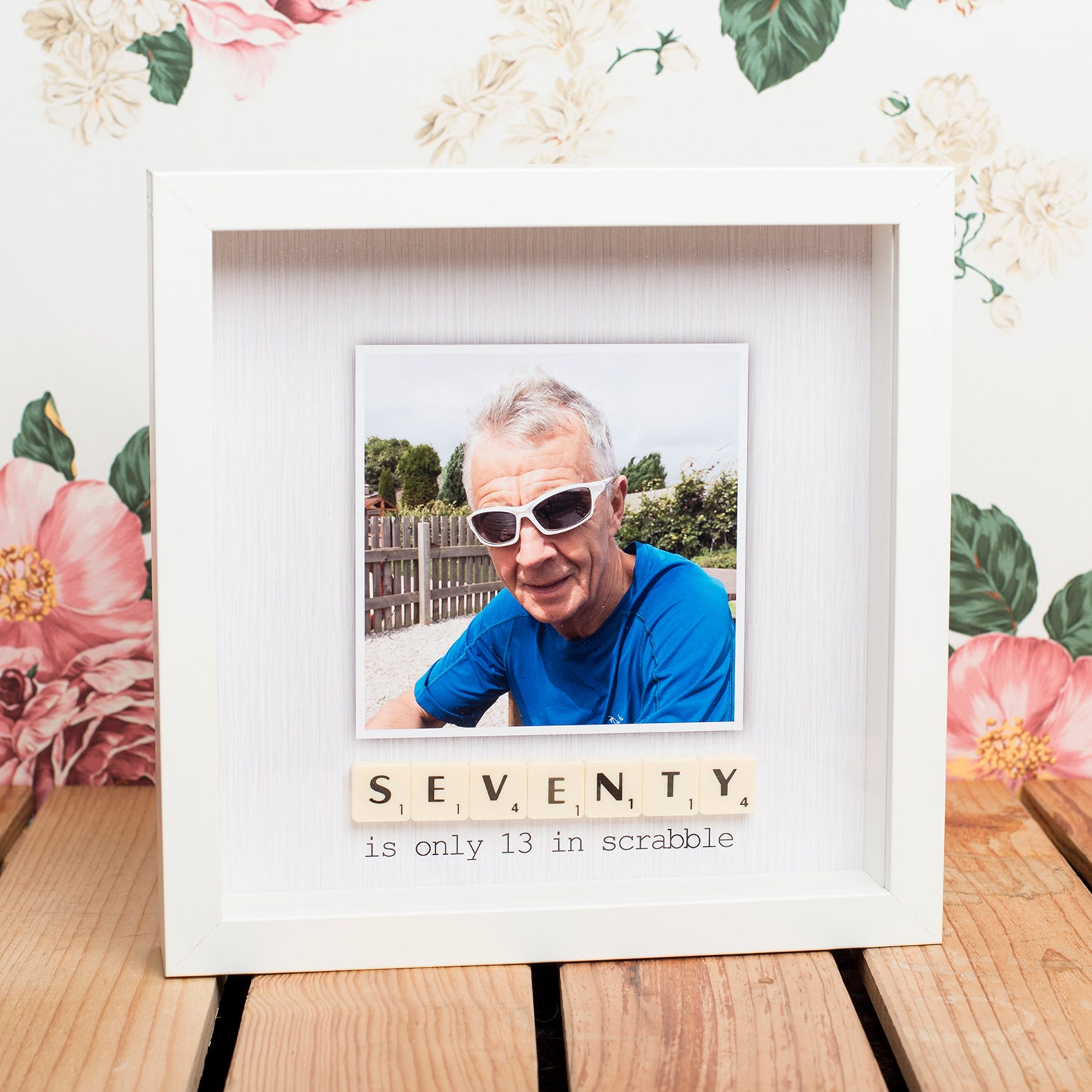 Personalised Birthday Scrabble Photo Frame - 30th, 40th, 50th, 60th ...