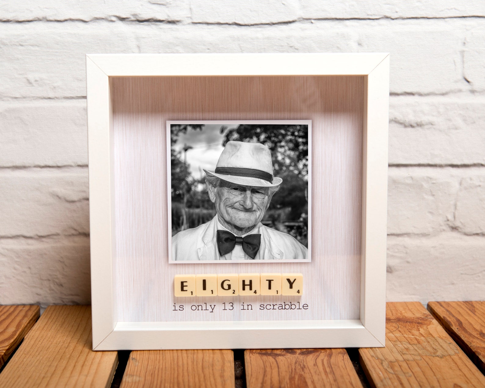 Personalised 80th Birthday Scrabble Photo Frame - Etsy