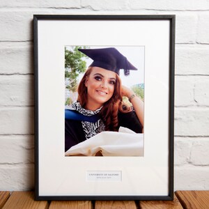 Personalised Photo Frame With Caption: Contemporary Veneer Frames - Etsy UK
