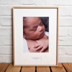 Personalised Photo Frame With Caption: Contemporary Veneer Frames - Etsy UK