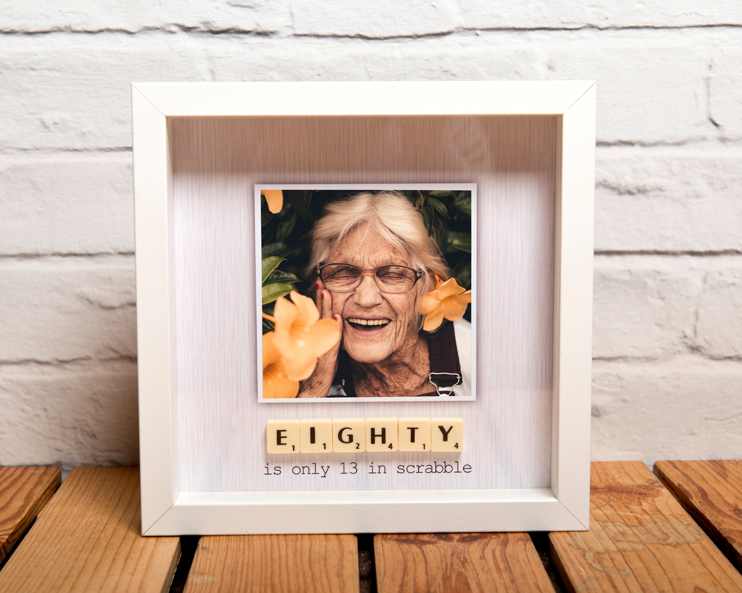Personalised Birthday Scrabble Photo Frame - 30th, 40th, 50th, 60th ...