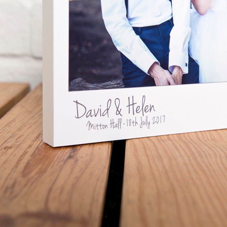 PERSONALISED Wedding Chunky Retro Style Photo Blocks First | Etsy