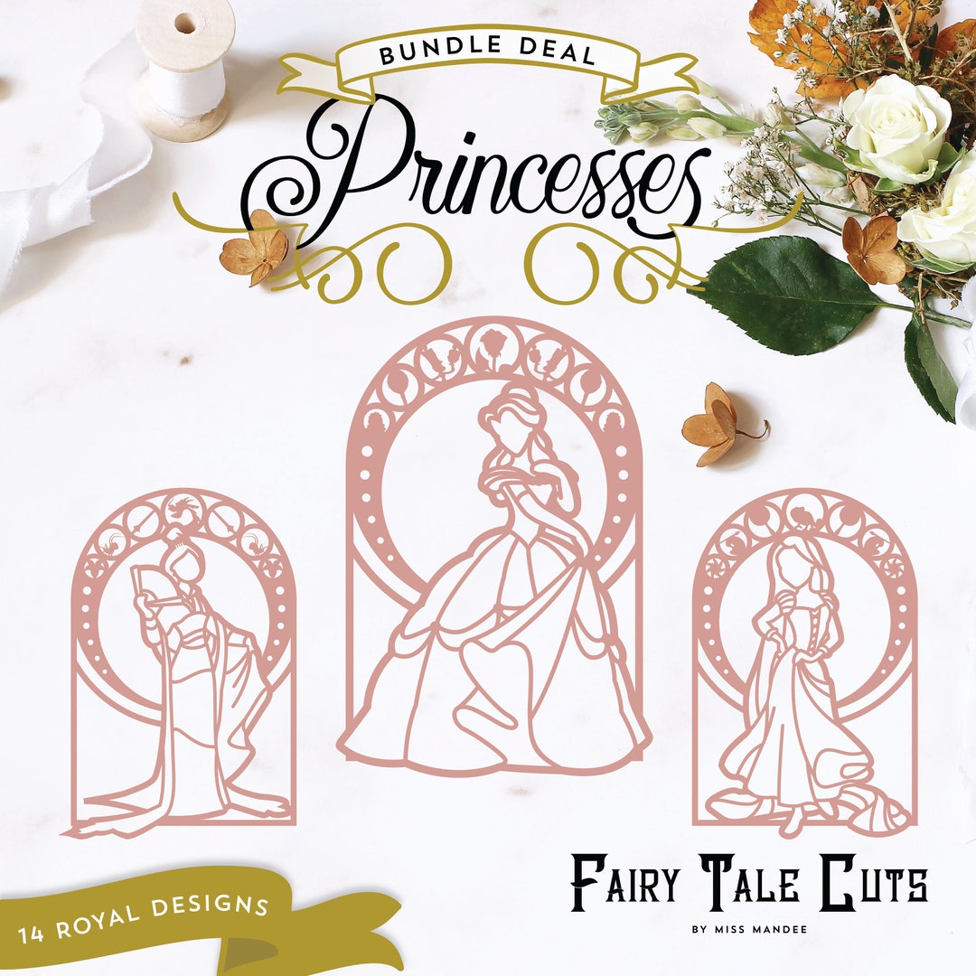 BUNDLE: Princess Inspired Designs - 14 Royal Files - Digital Download ...