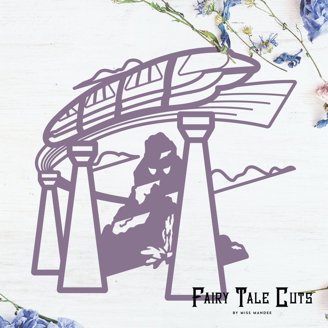 Monorail & Matterhorn Inspired Cut File Design - Digital Download - SVG ...