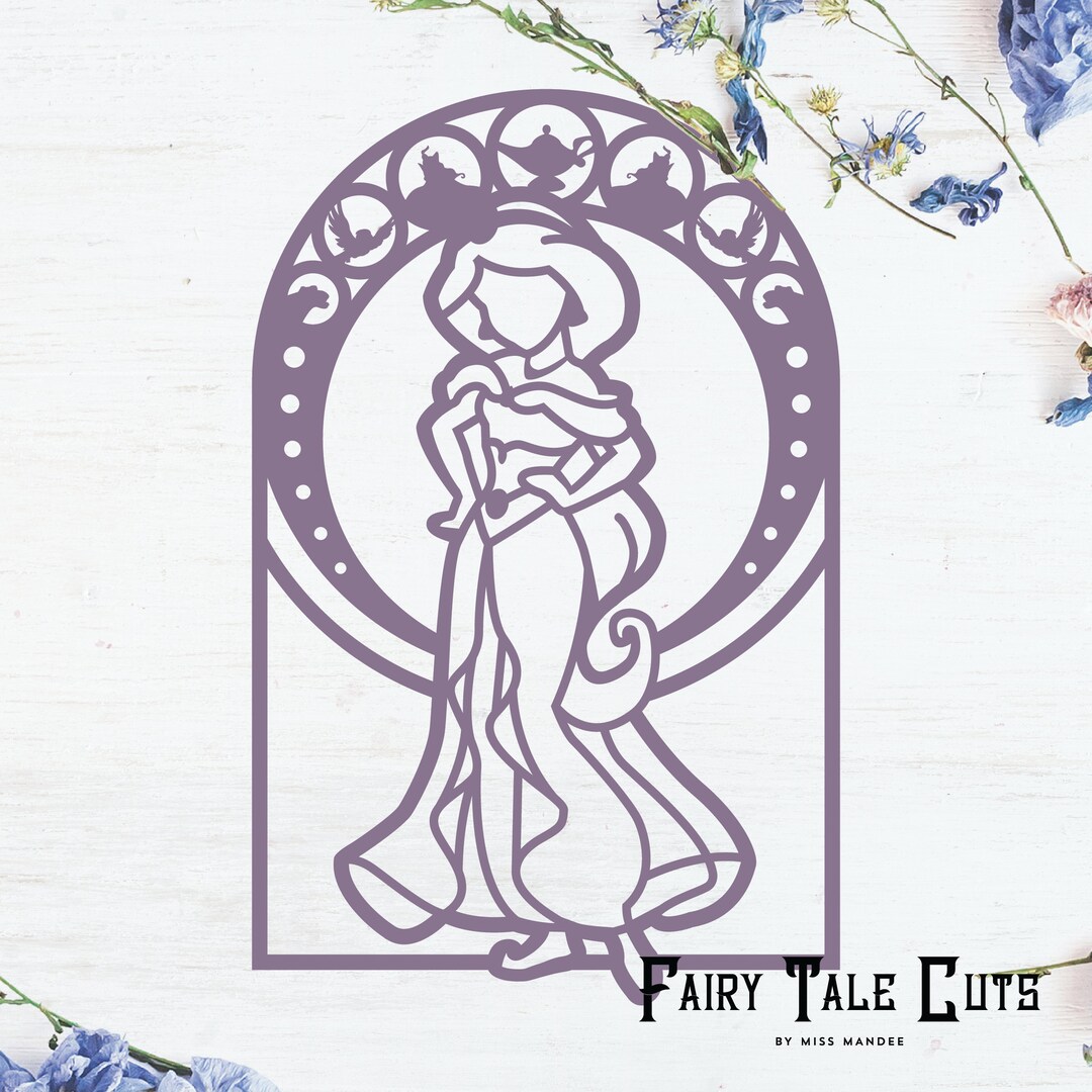 Jasmine Inspired File Design - Digital Download - SVG, Vector, Cricut ...