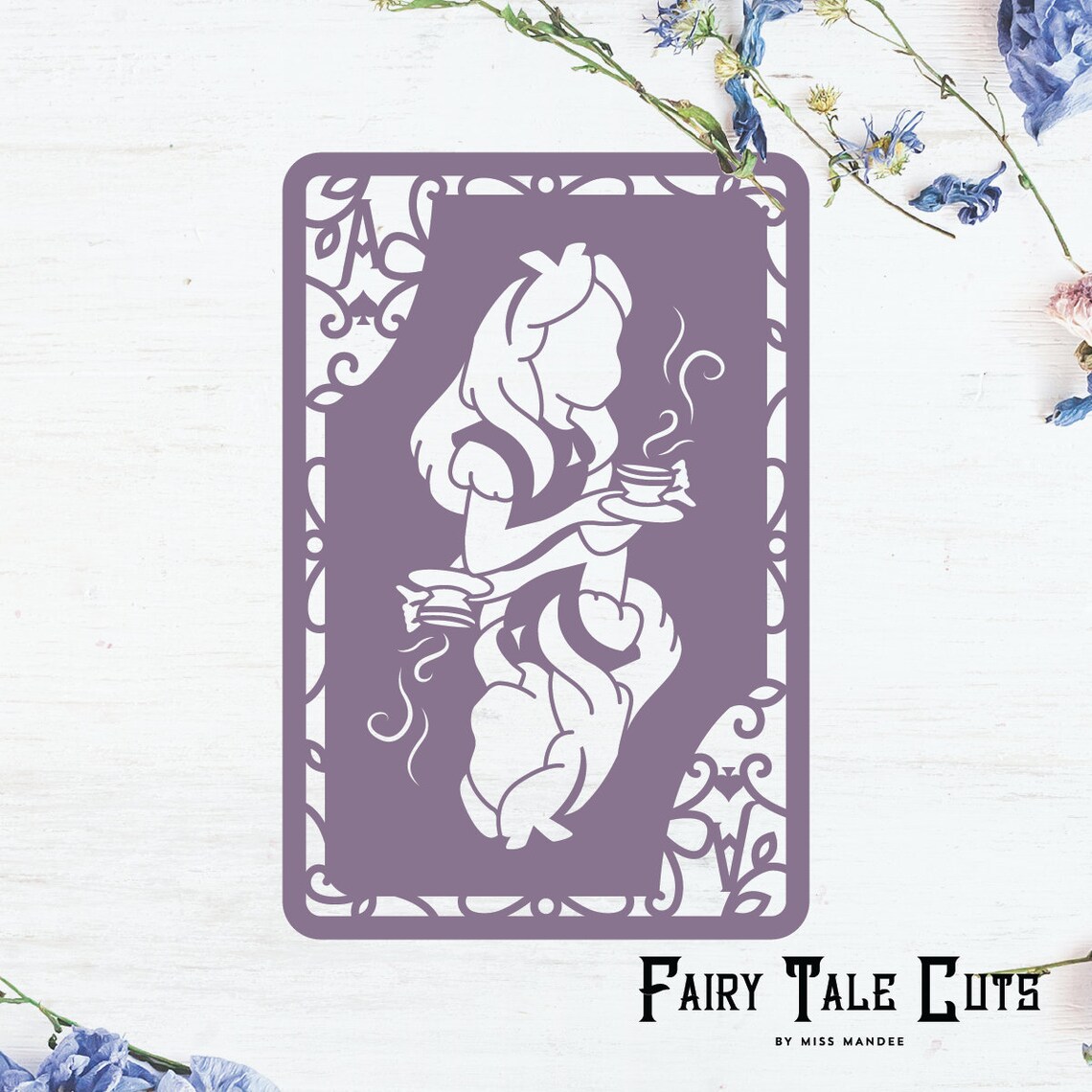 Alice in Wonderland Inspired Playing Card File Design - Digital ...