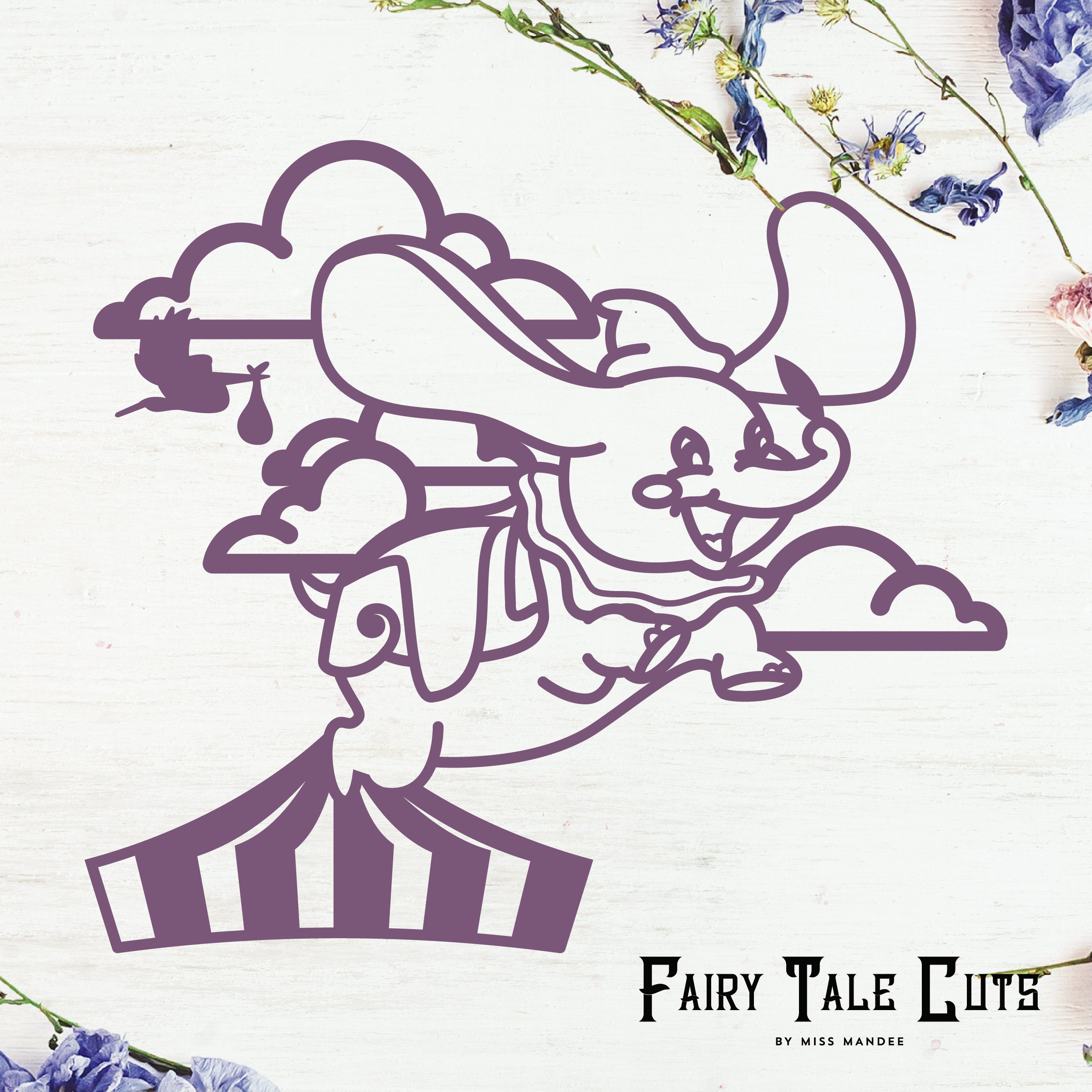 Dumbo Inspired Cut File Design Disneyland Cut File Digital - Etsy