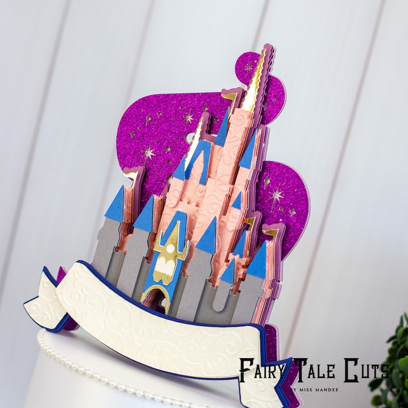 Cinderella's Castle Cake Topper File Design Magic - Etsy