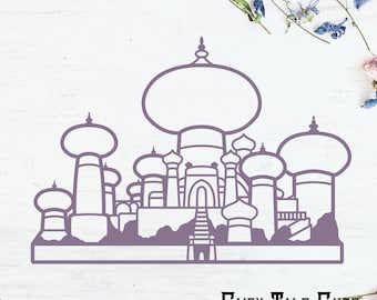 Jasmine's Castle Silhouette Agrabah Palace Aladdin | Etsy