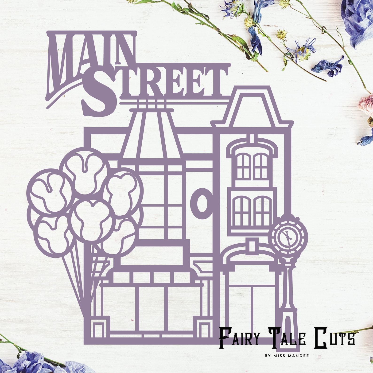 Main Street USA Inspired Cut File Design - Disneyland Cut File ...