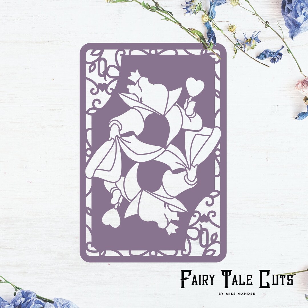 Alice in Wonderland, Queen of Hearts Inspired Playing Card File Design ...