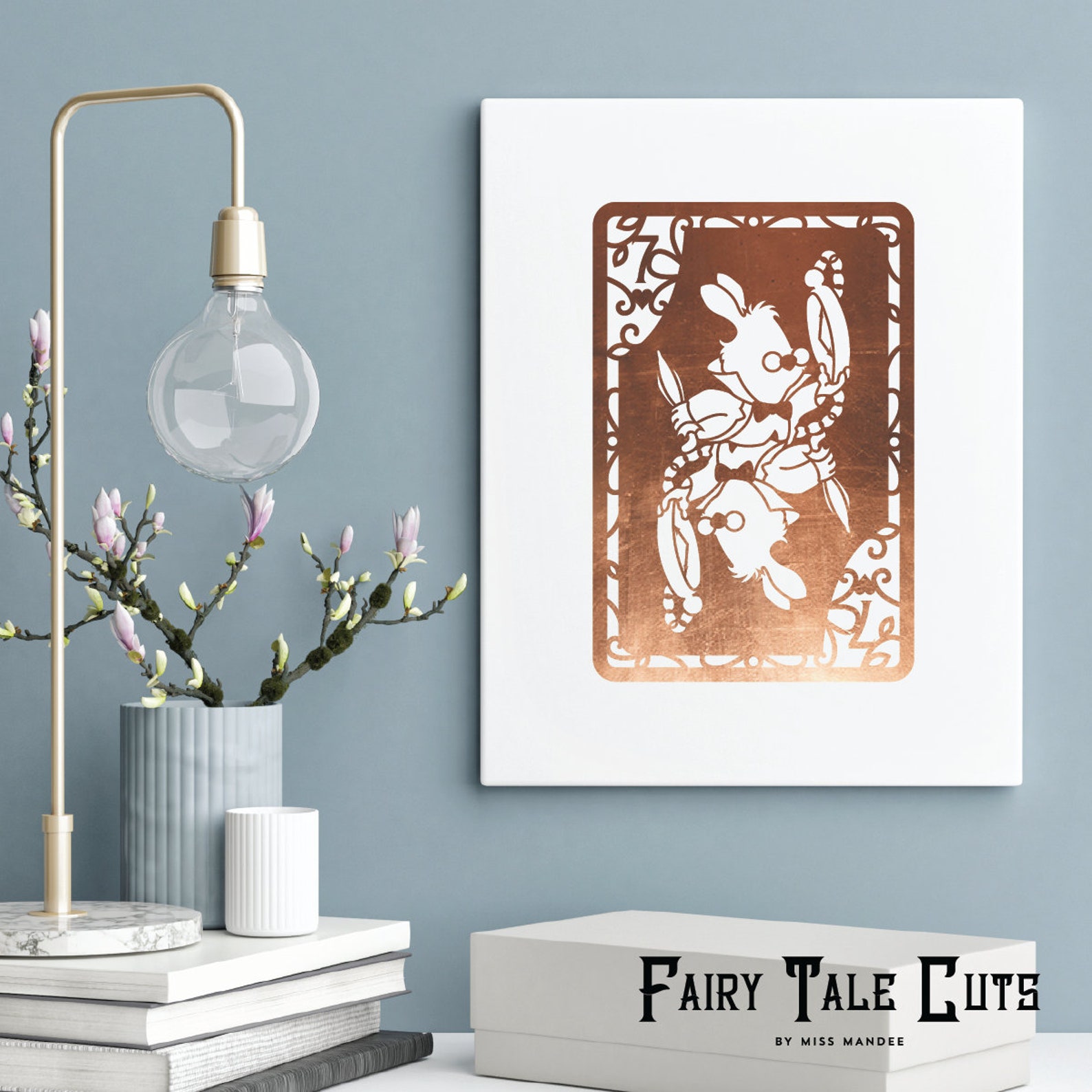 Alice in Wonderland White Rabbit Inspired Playing Card File - Etsy