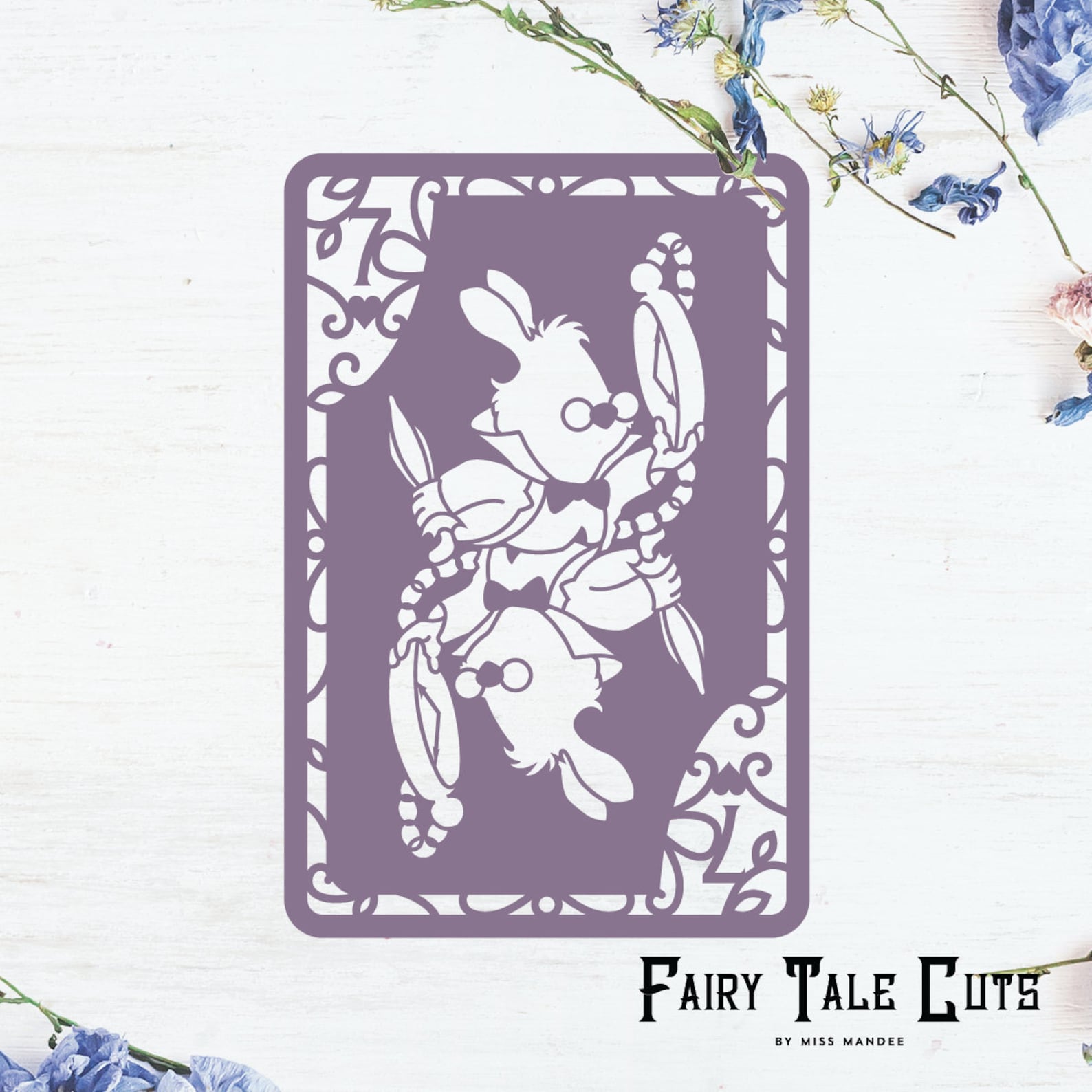 Alice in Wonderland White Rabbit Inspired Playing Card File - Etsy