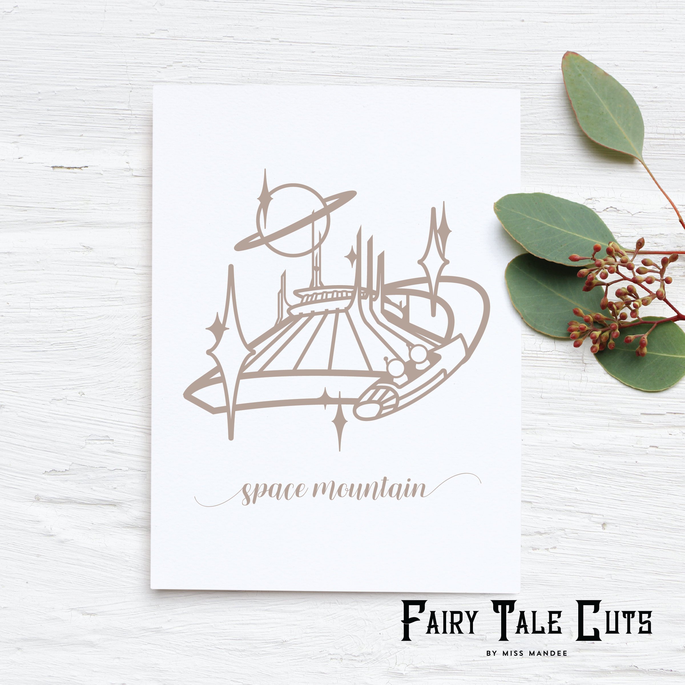 Space Mountain Inspired Cut File Design - Disneyland Cut File - Digital ...