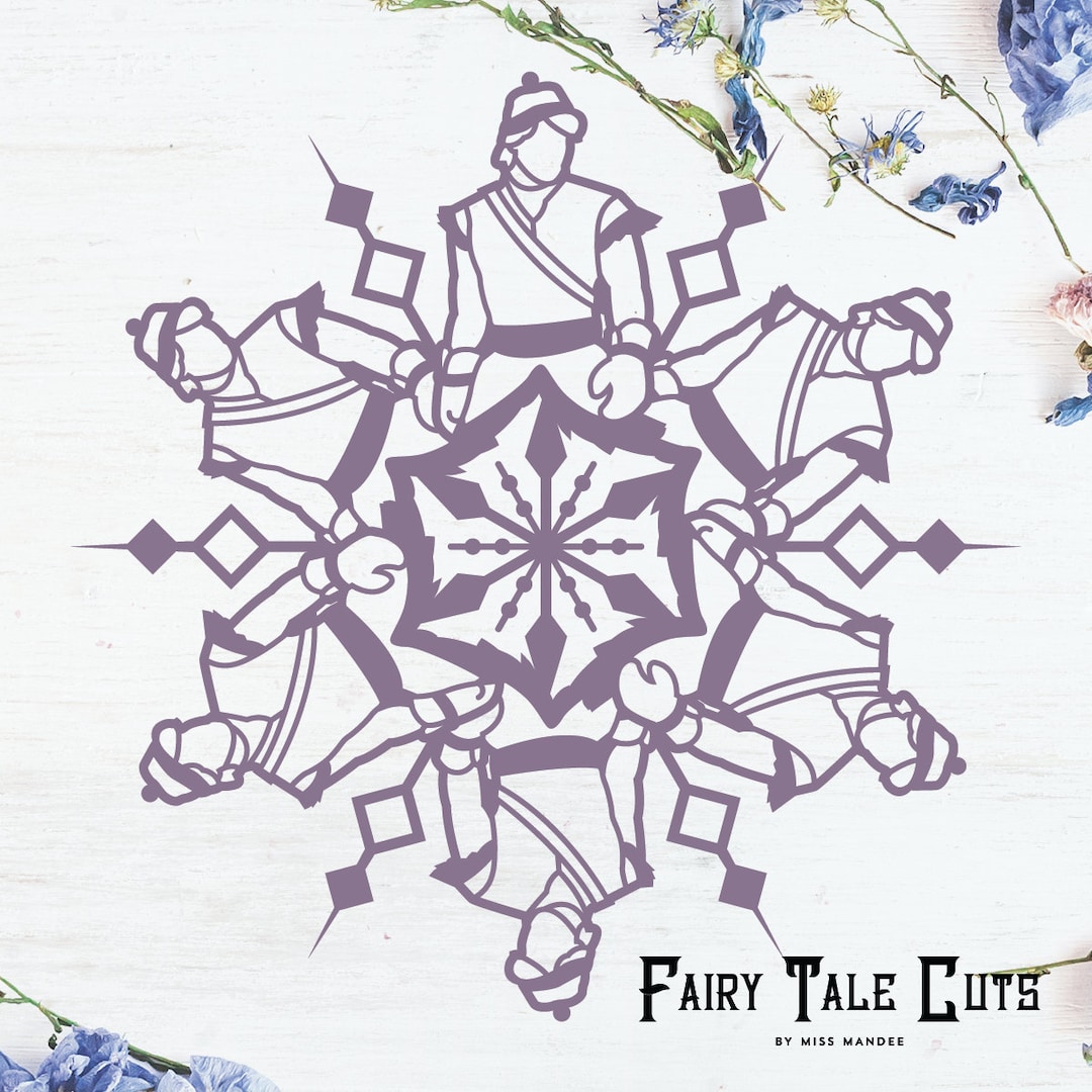 Frozen Inspired Kristoff Snowflake File Design - Digital Download - SVG ...