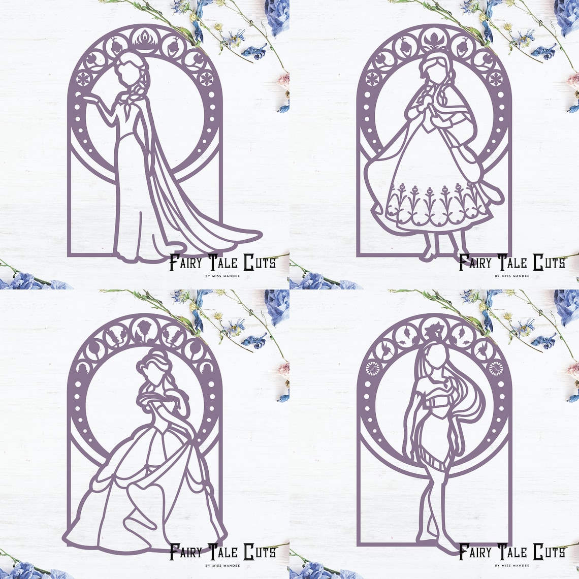 BUNDLE: Princess Inspired Designs - 14 Royal Files - Digital Download ...