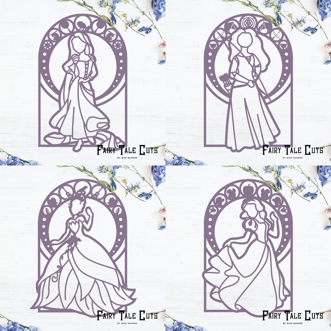 BUNDLE: Princess Inspired Designs - 14 Royal Files - Digital Download ...