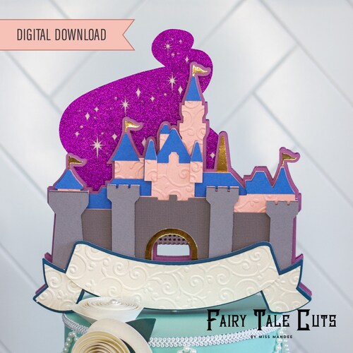 Cinderella's Castle Cake Topper File Design Magic - Etsy