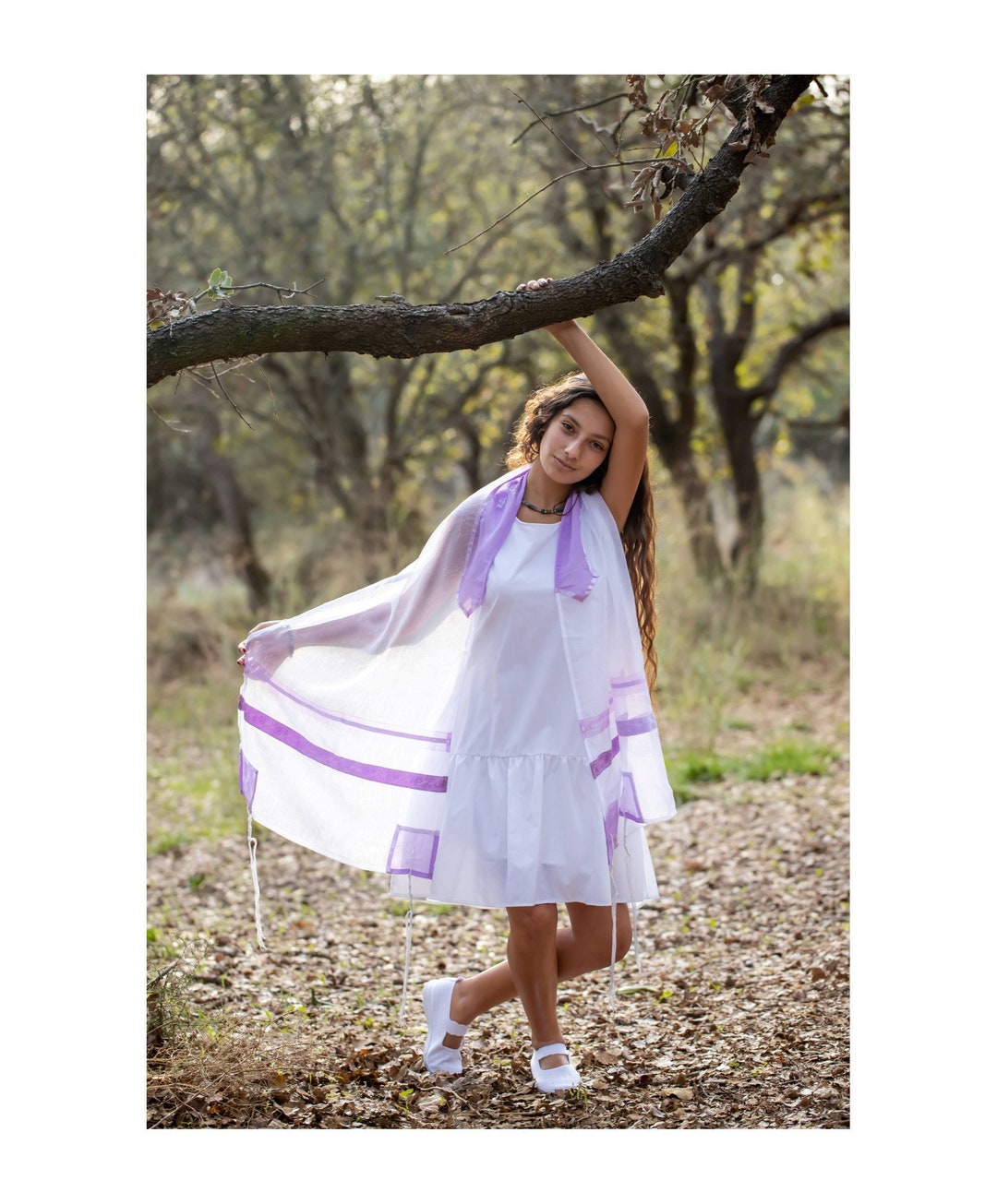 Personalized Lilac Paisley Tallit Prayer Shawl for Woman, Jewish Talit ...