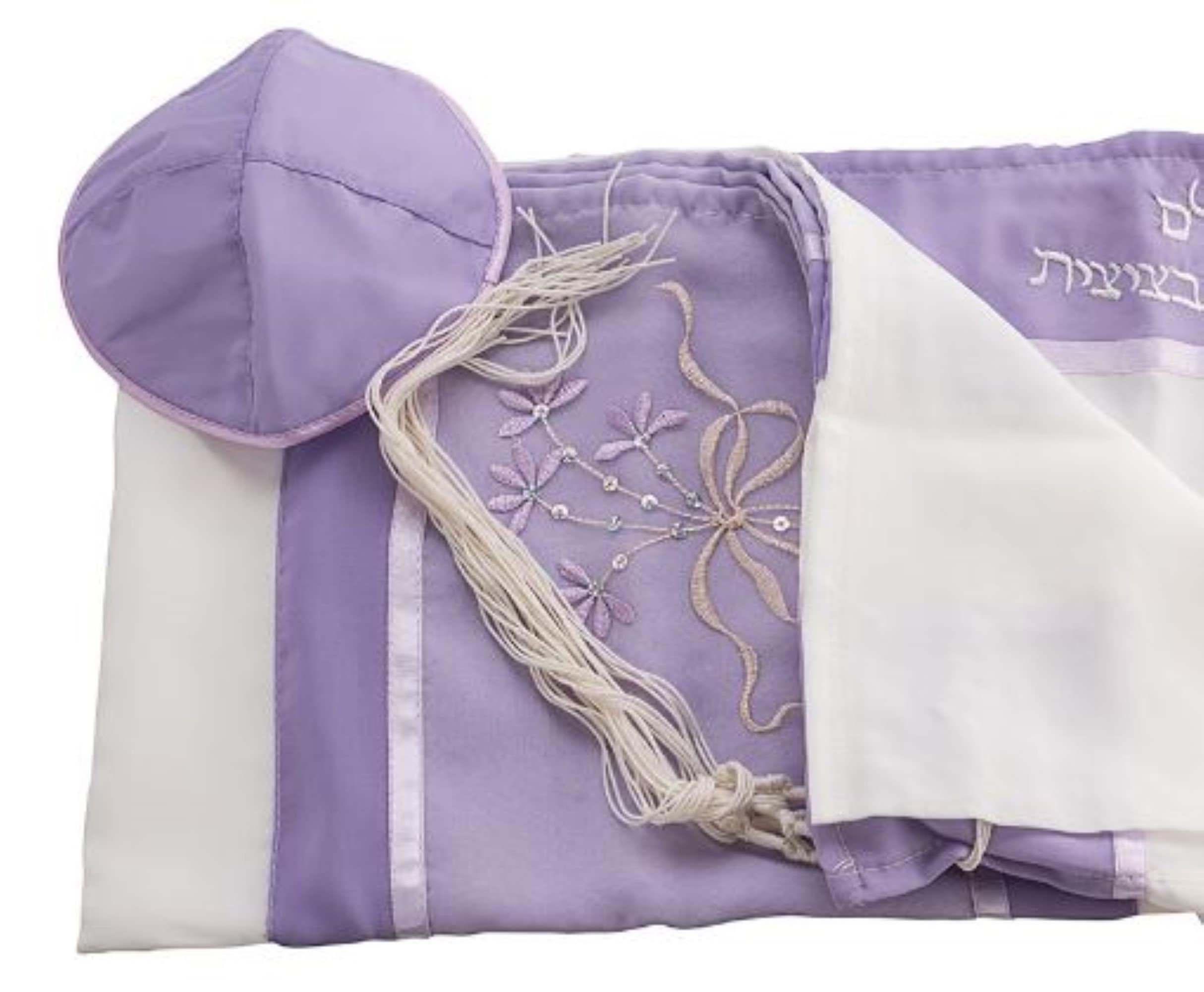 Handmade Lilac Dawn Bat Mitzvah Tallit, Tallit for Woman, Silk Tallit ...