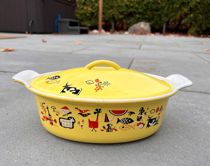 1950's Robert Markley Descoware FE Belgium Enamel Cast Iron Dutch Oven ...