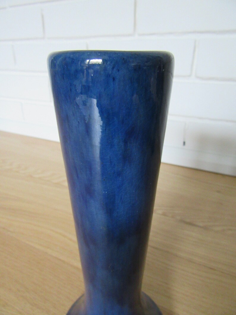 Arts and Crafts Zane Pottery Mottled Blue Vase Peters & Reed Zanesville ...