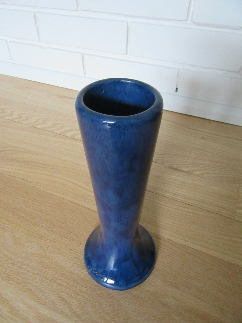 Arts and Crafts Zane Pottery Mottled Blue Vase Peters & Reed Zanesville ...