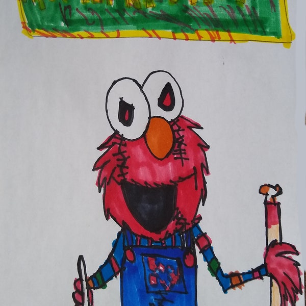 Elmo Invitations - Etsy