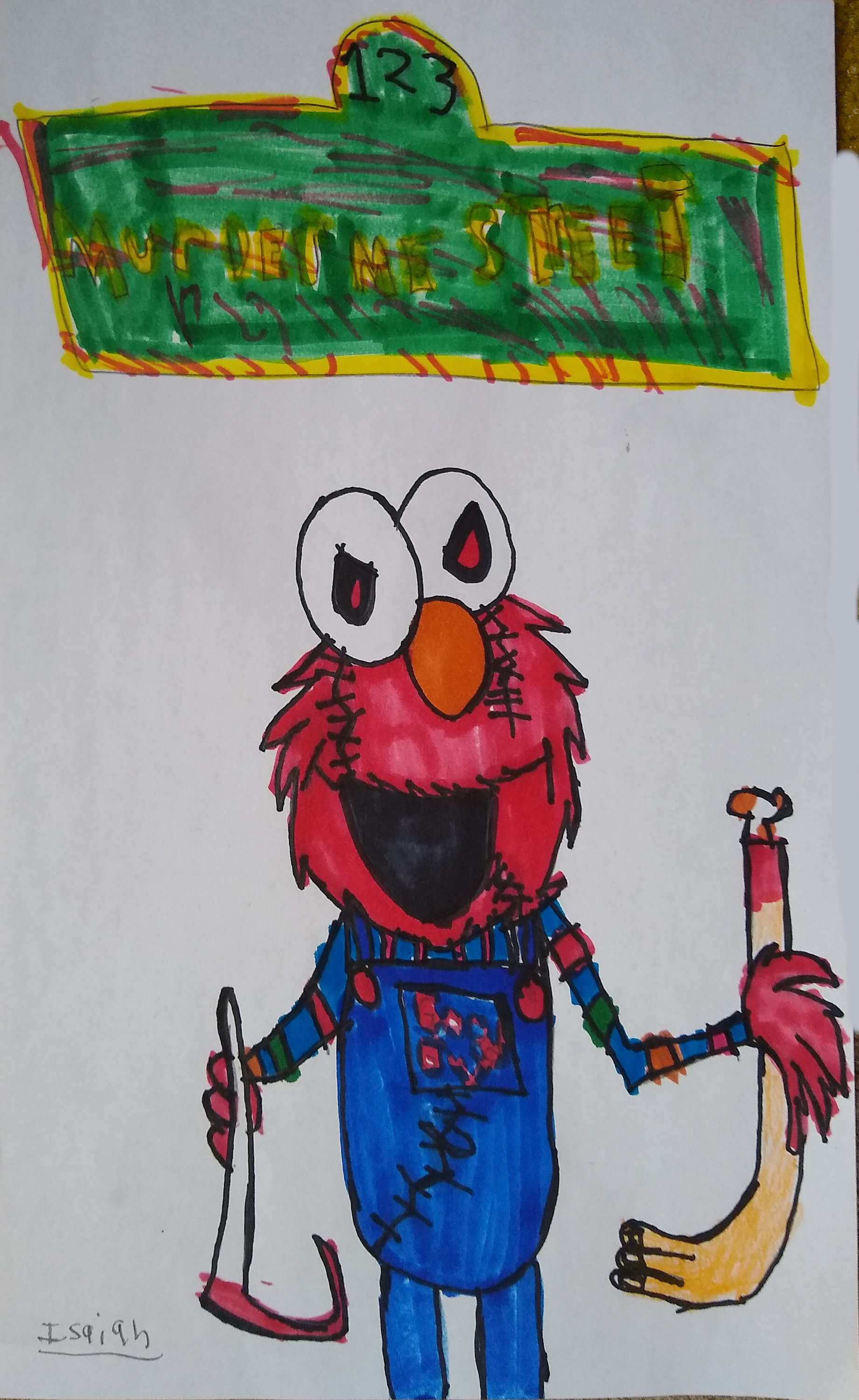 Evil Elmo on Murder Me Street - Etsy