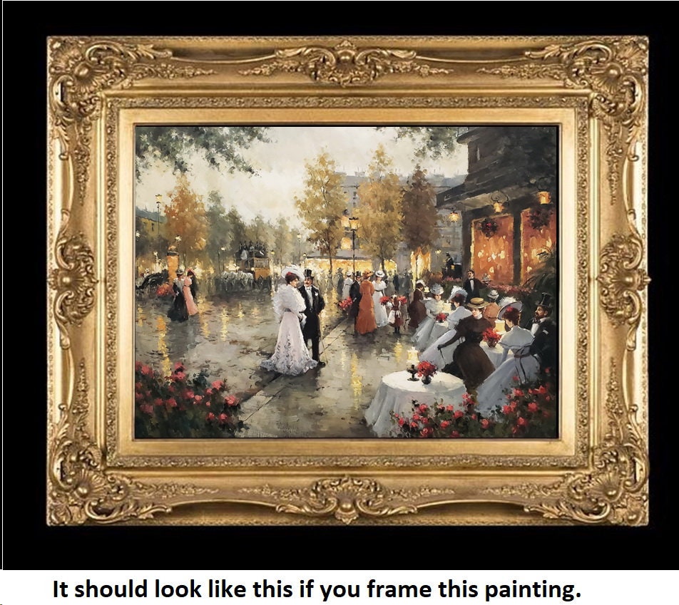 European Classic Street Scene #1, 36x48 - 100% Hand Painted Oil ...