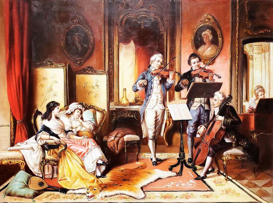 Classic Music Concert- #2, 36x48 - 100% Hand Painted Oil Painting on ...