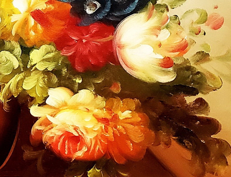 Classic Floral 3 24x36 100% Hand Painted Oil Painting on | Etsy