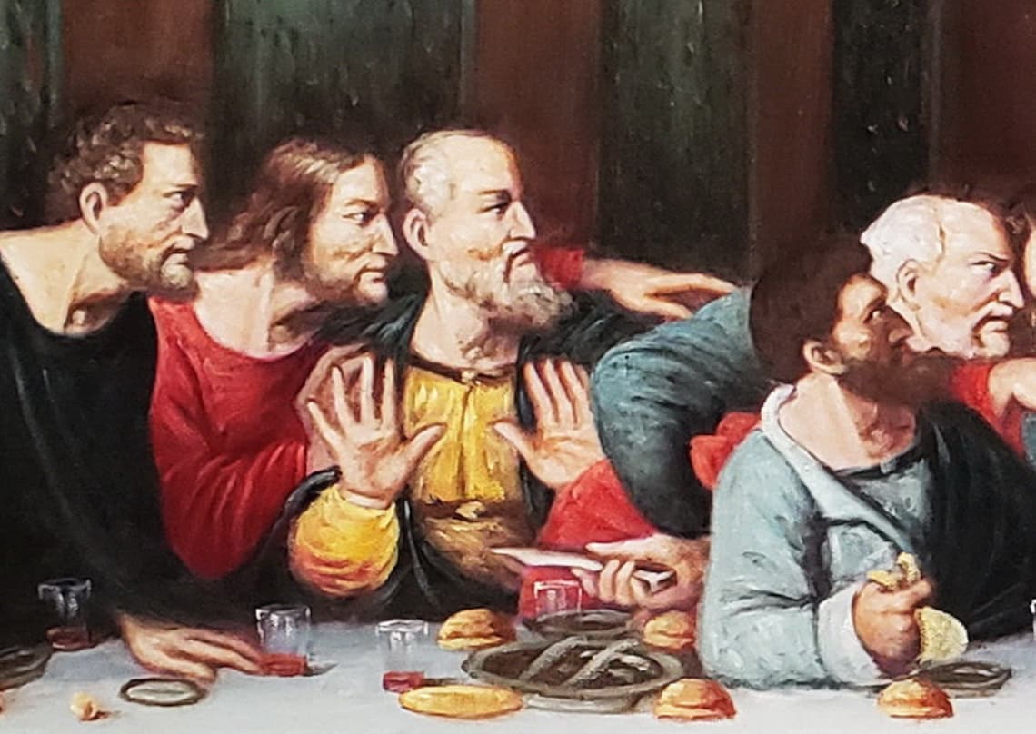 Last Supper Michelangelo 24x48 Oil Painting Reproduction on | Etsy