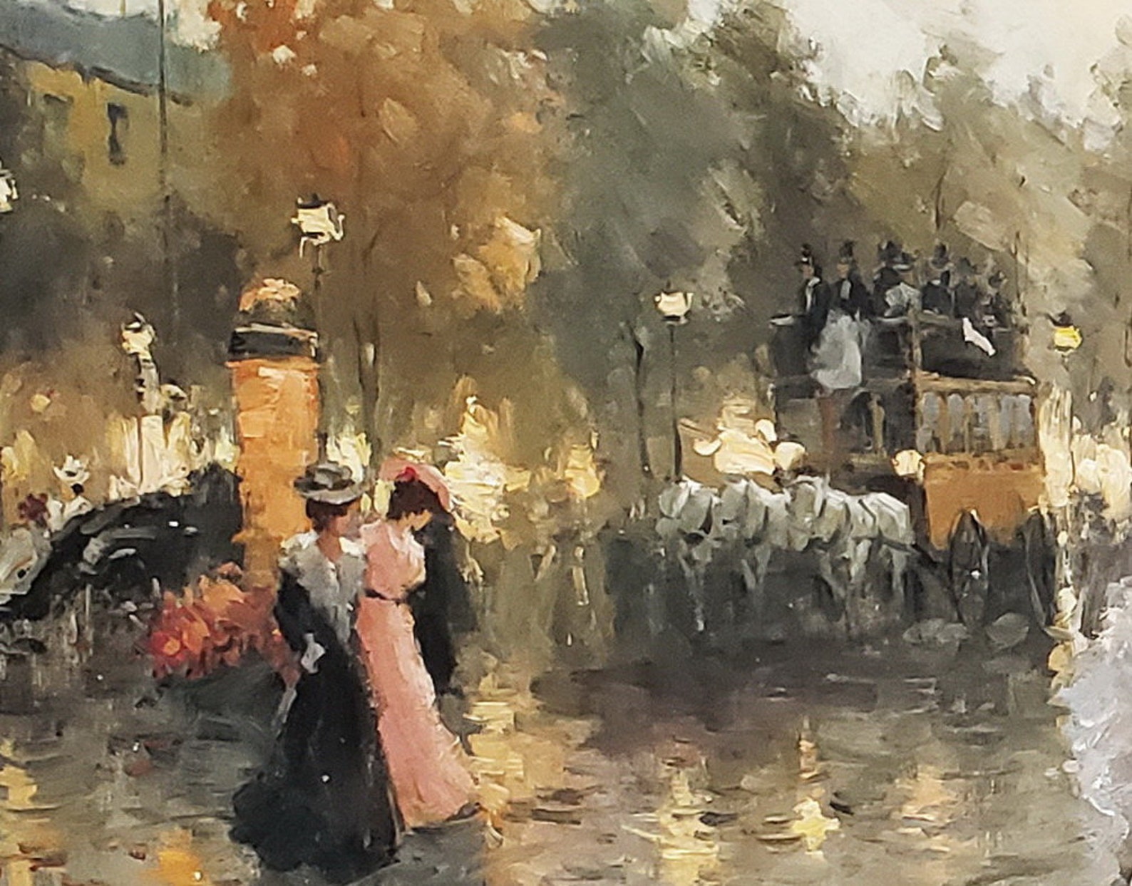 European Classic Street Scene #1, 36x48 - 100% Hand Painted Oil ...