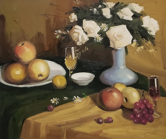 Impression Still Life 2 20x24 100% Hand Painted Oil | Etsy