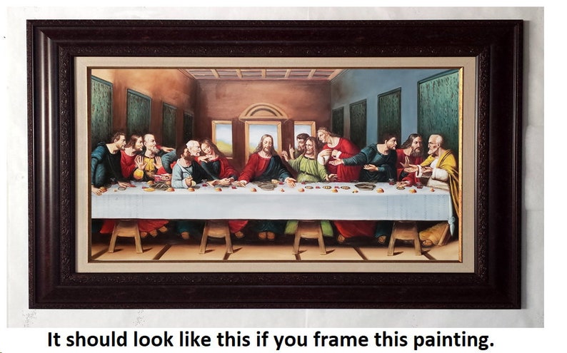 Last supper Michelangelo 24x48 Oil Painting Reproduction on - Etsy.de