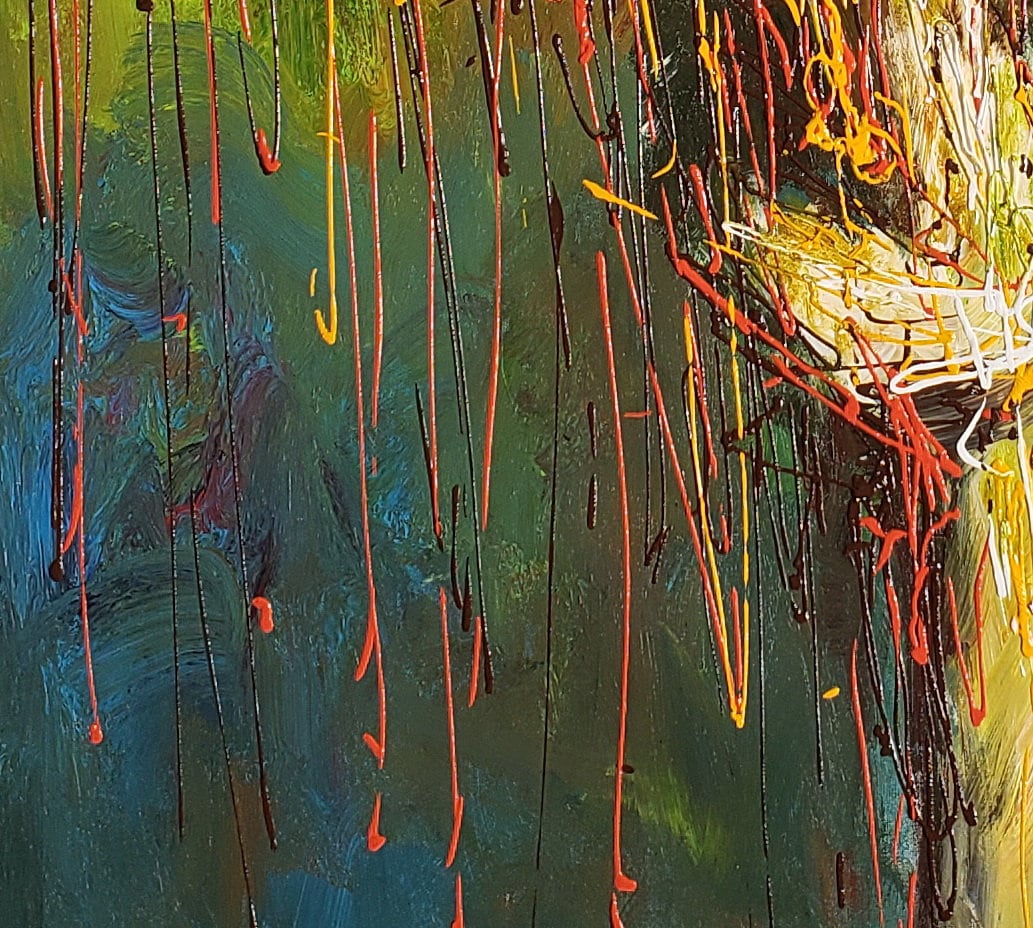 Abstract Rainy Day 48x36 100% Hand Painted Oil Painting on - Etsy