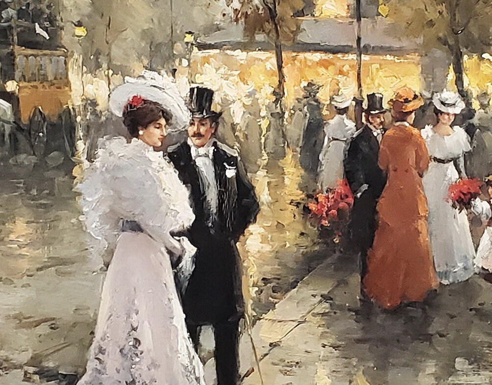 European Classic Street Scene #1, 36x48 - 100% Hand Painted Oil ...