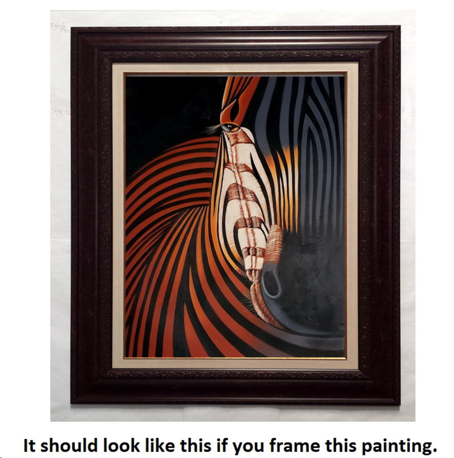 Zebra Abstract 24x36 100% Hand Painted Oil Painting on - Etsy