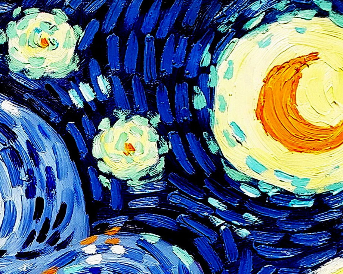Starry Night by Van Gogh, 20x24, Oil Painting Reproduction on Canvas - Etsy