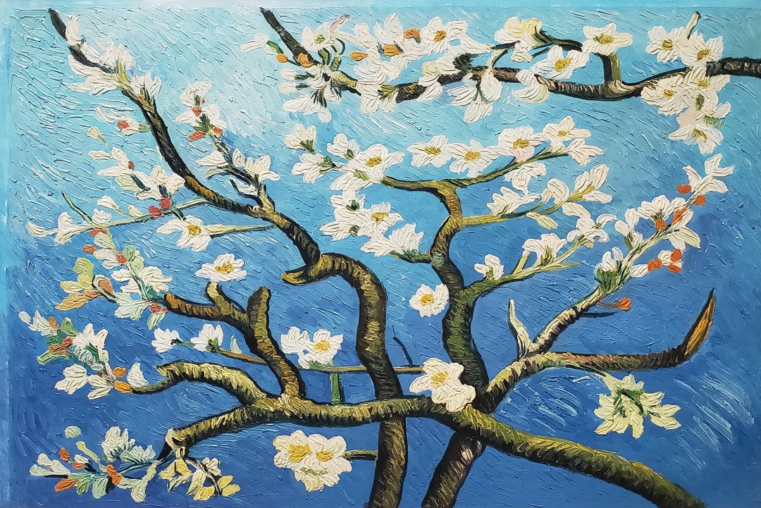 Almond Blossoms - Van Gogh, 24x36, 100% Hand Painted Oil Painting ...
