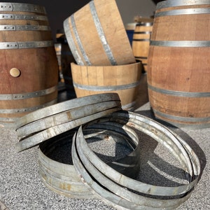 Whiskey Barrel Metal Hoops (multi-packs) / Barrel Bands / Barrel Rings ...