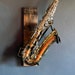 Whiskey Barrel Stave Saxophone Wall Mount Saxophone Hanger Soprano ...